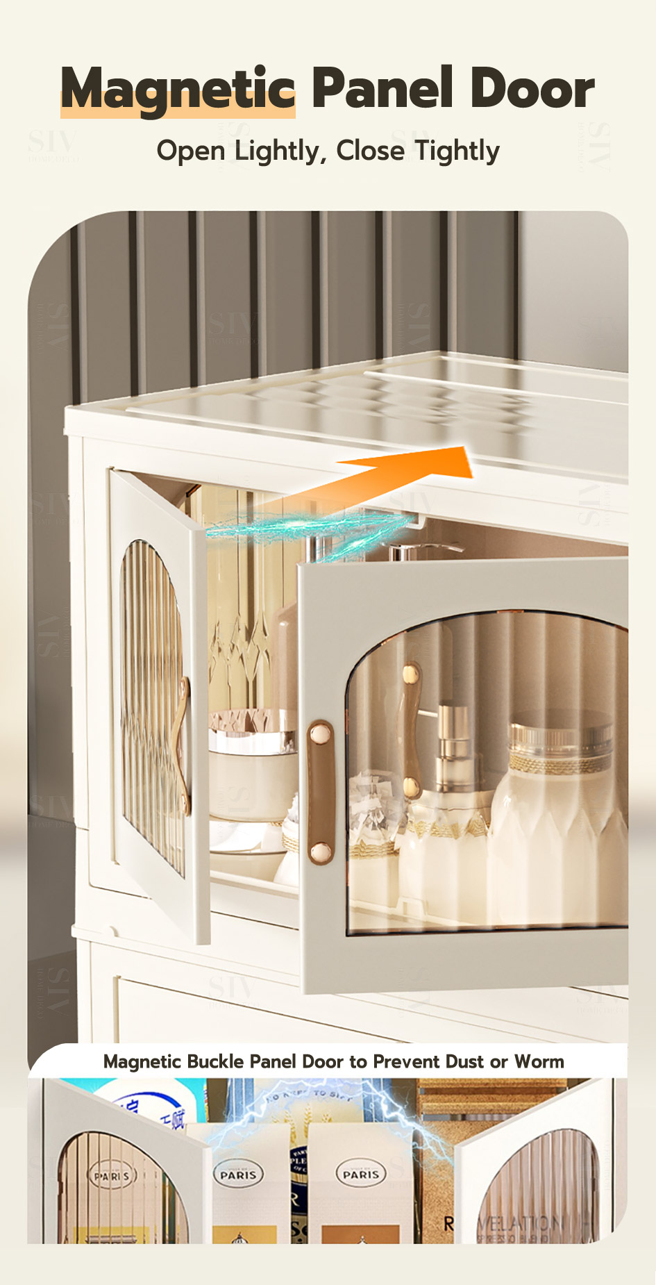 SIV Foldable Storage Box Organizer Folding Plastic Clothes Cabinet ...