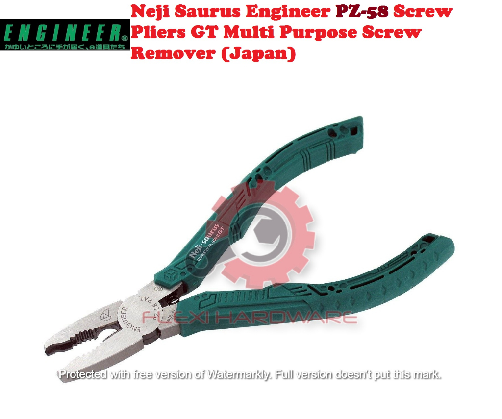 Neji Saurus Engineer PZ-58 Screw Pliers GT Multi Purpose Screw Remover ...