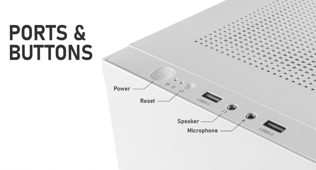 GALAX Revolution REV-03 M-ATX/ITX PC Case With RGB Front Panel WHITE ...