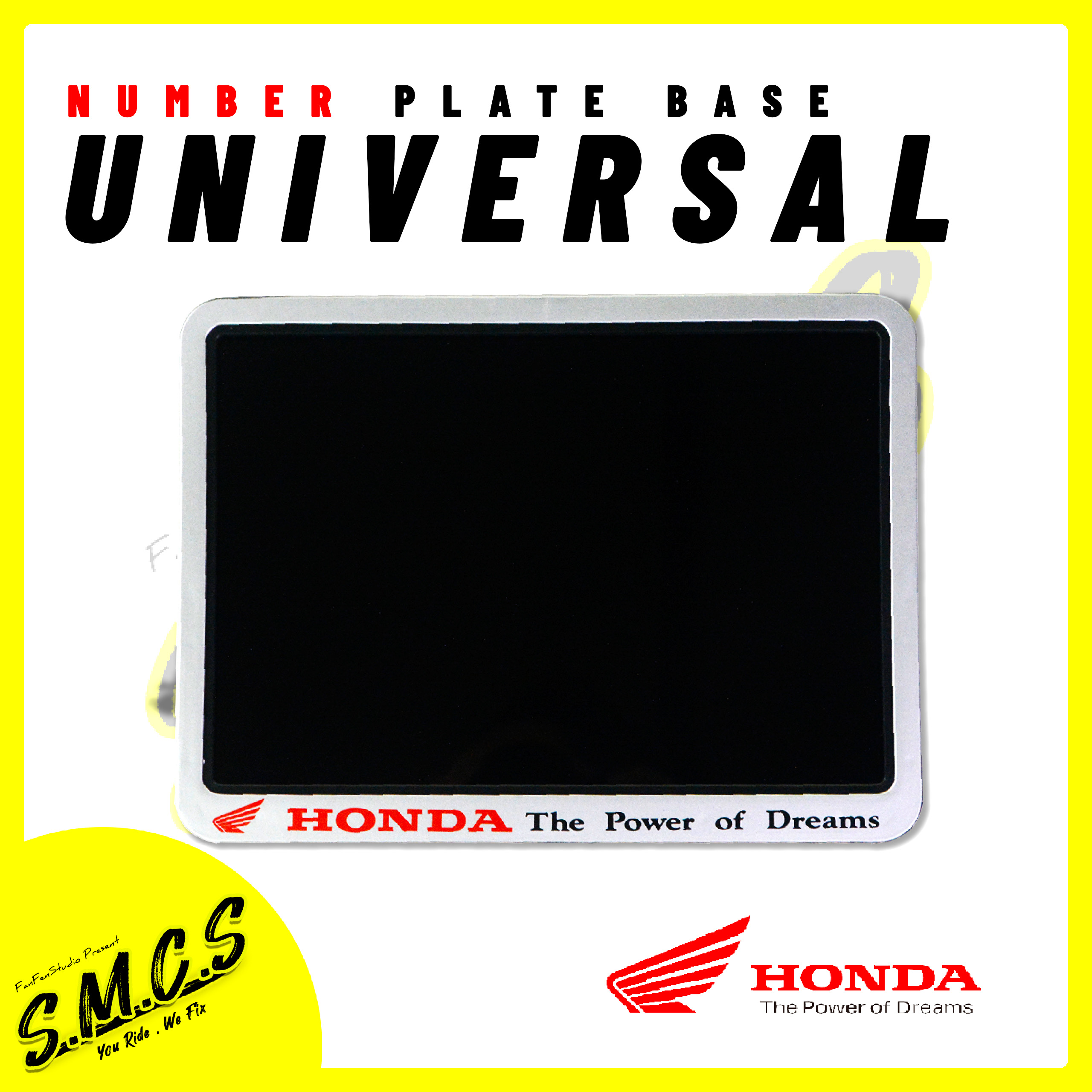 MOTOR Number Plate Base (Acrylic) HONDA Frame Casing Cover For Motor ...