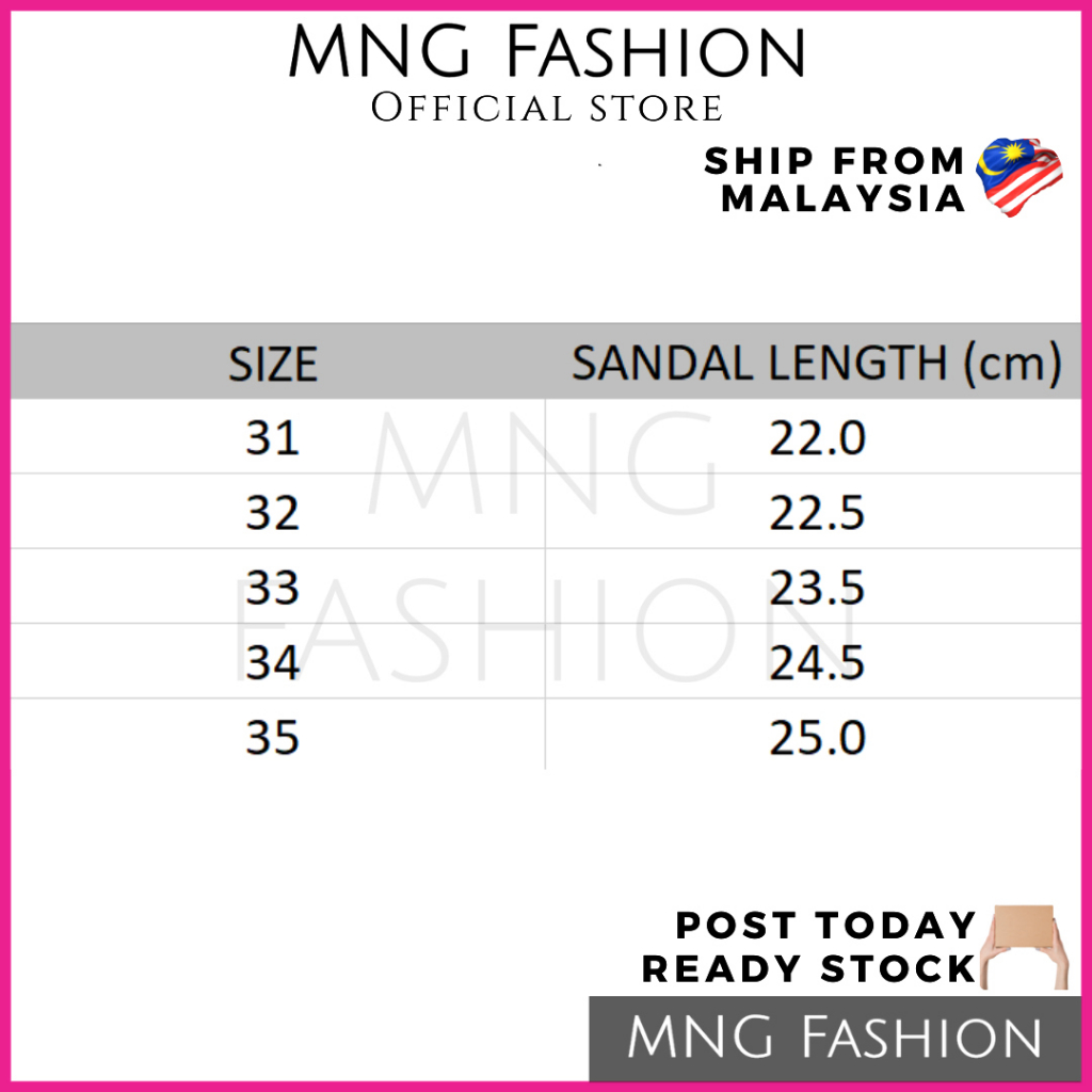 MNG - Sandal Santai Budak Gizeh Sliper Budak Pantai Kids Suede Leather ...