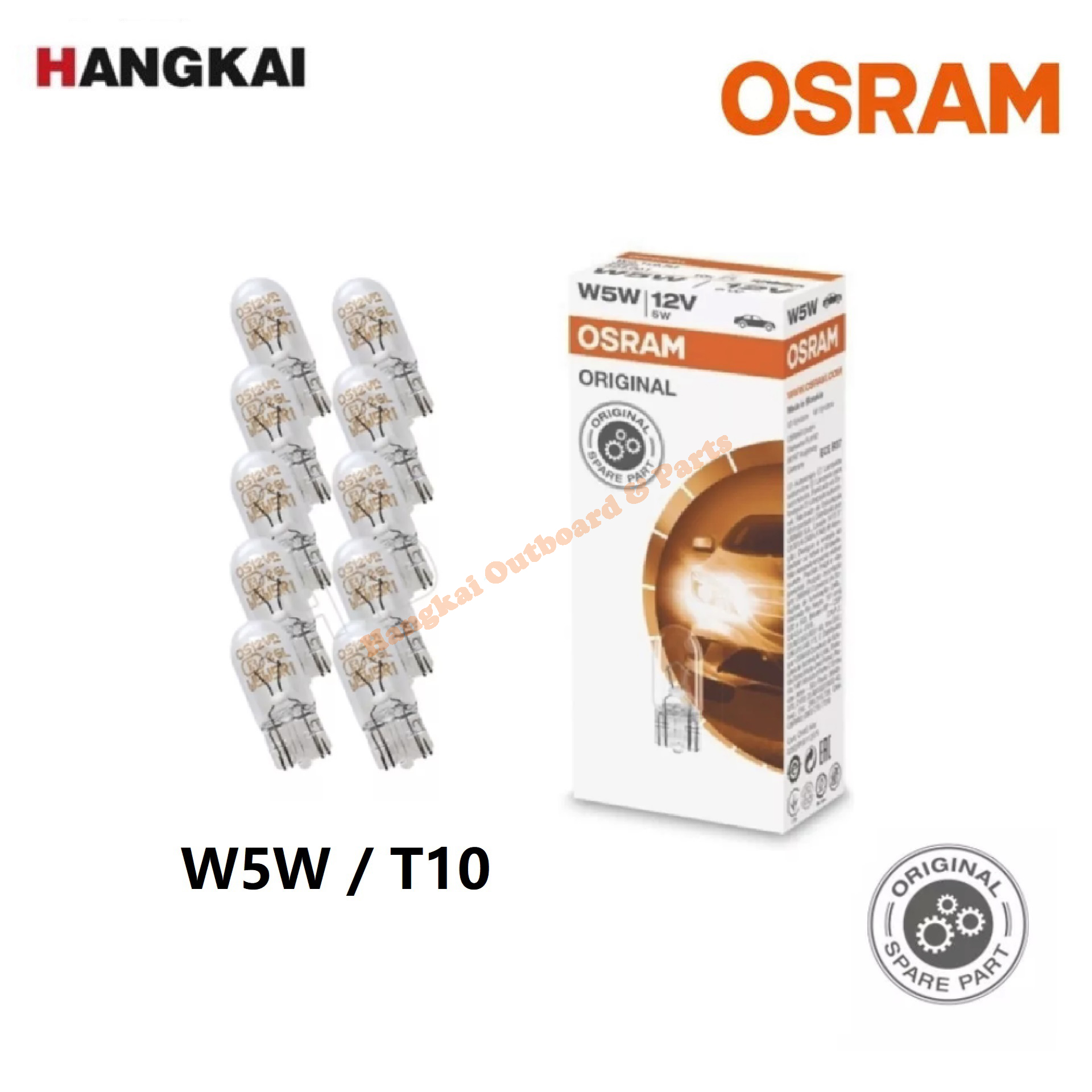 OSRAM 12V Halogen Bulb H1 H3 H4 H7 H8 H9 H11 HB3 HB4 HIR2 T10 T15 T20 ...