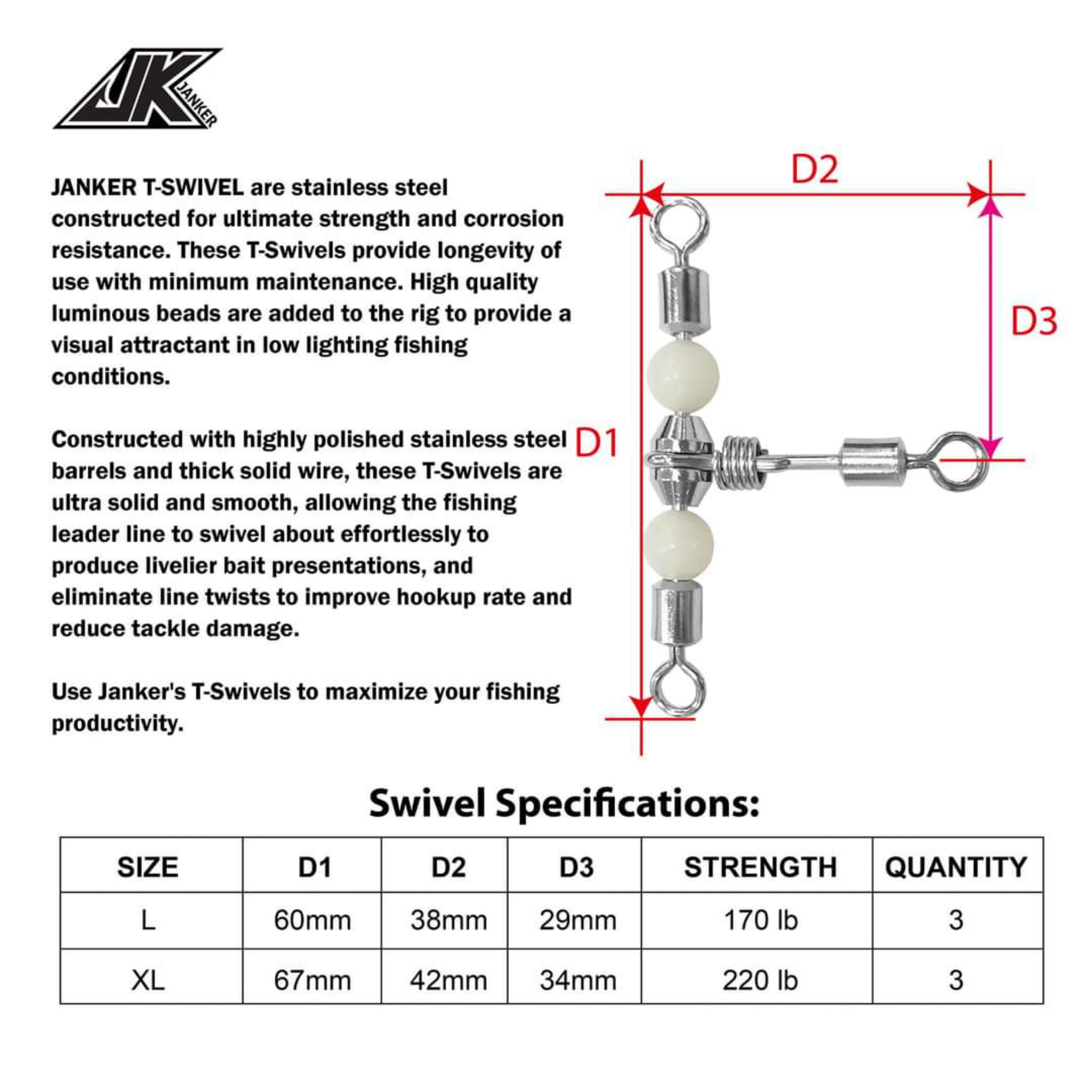 Janker T-swivel stainless steel JK T type Swivel L/XL | Shopee Philippines