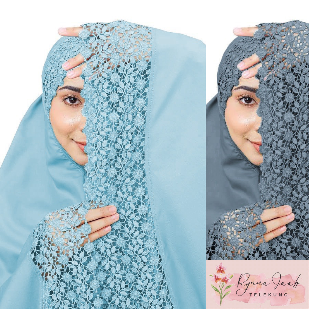 TELEKUNG LACE BUNGA / TELEKUNG TRAVEL SEJUK [COTTON VISCOSE EXCLUSIVE ...