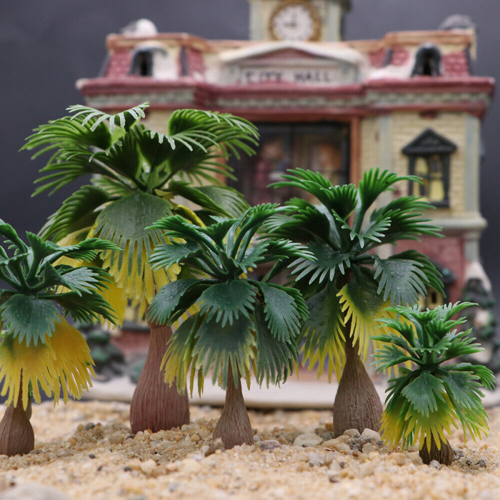 FY Artificial Model Tree Diorama Palm Tree Coconut Tree Miniature Train ...