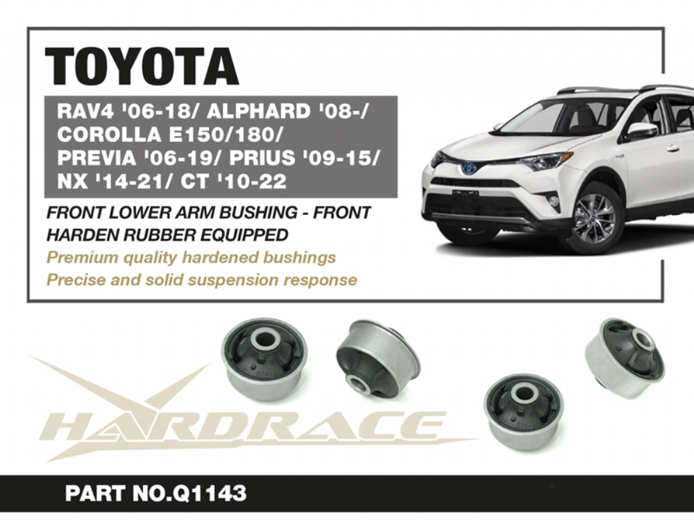 HARDRACE FRONT LOWER ARM BUSHING - REAR FOR TOYOTA COROLLA ALTIS ...