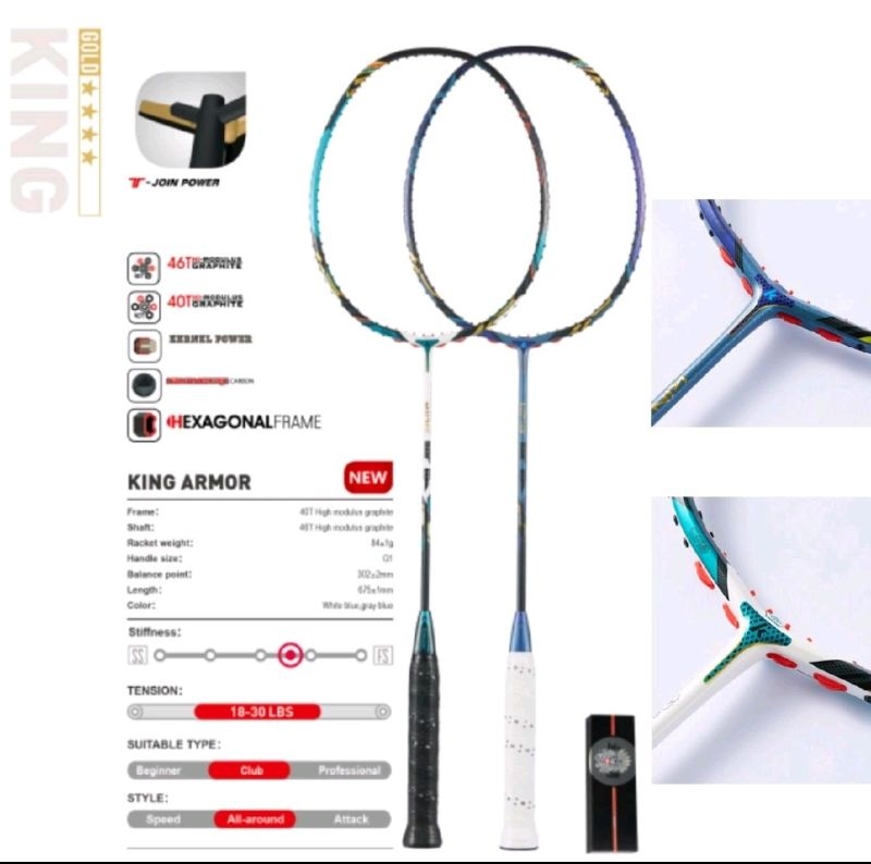 Kawasaki King Armor Badminton Racket (With Box) | Shopee Philippines