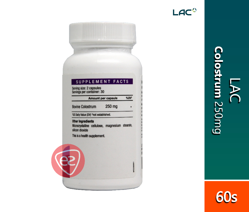LAC Colostrum 250MG Vegetable Capsule 60S (Was Known As GNC Colostrum ...