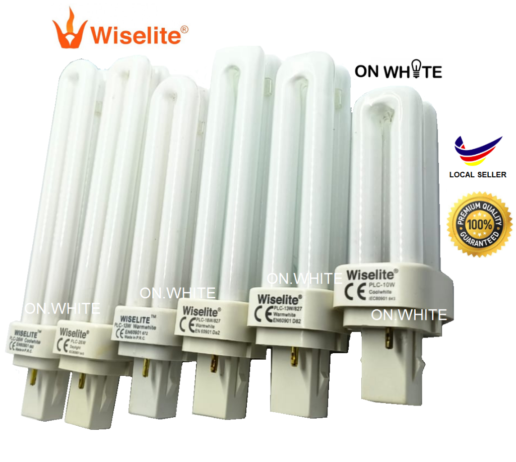 PHILIPS OR WISELITE PLC TUBE 10W / 13W / 18W / 26W DAYLIGHT /COOLWHITE / WARMWHITE | Shopee ...