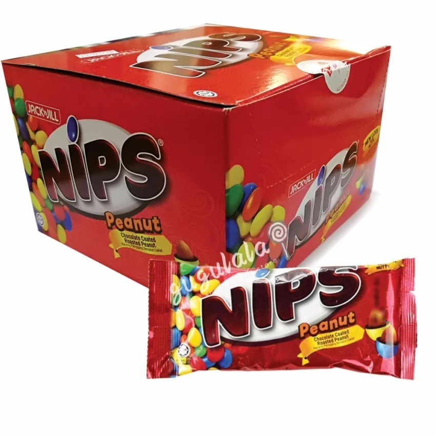 JACK N JILL NIPS PEANUT CHOCOLATE COATED 70G X 12PACKS | Shopee Philippines