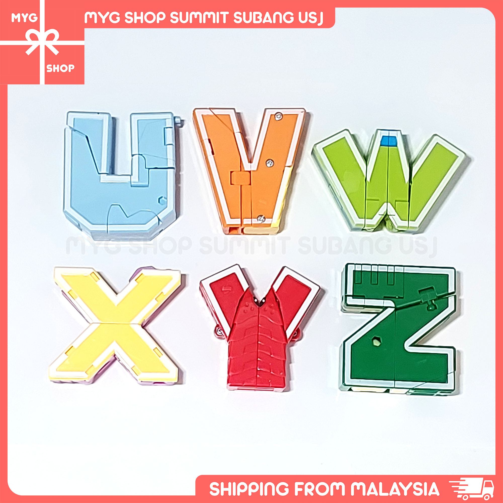 XLX Alphabet ABC Robot Dinosaur Transformers Toy Colorful Wild Animal ...