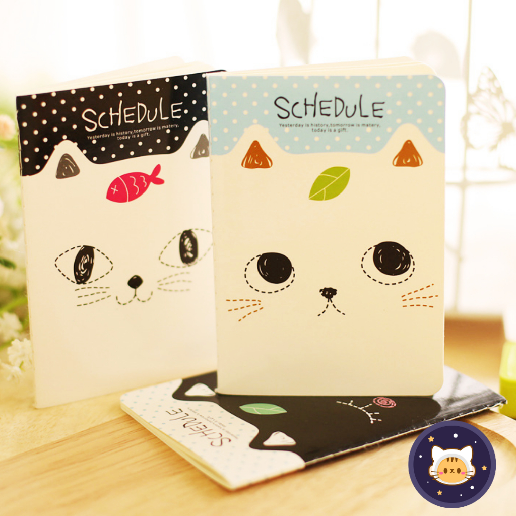 OYEN PLANET Small Kitty Notebook Buku Nota Comel Journal Cute Drawing ...
