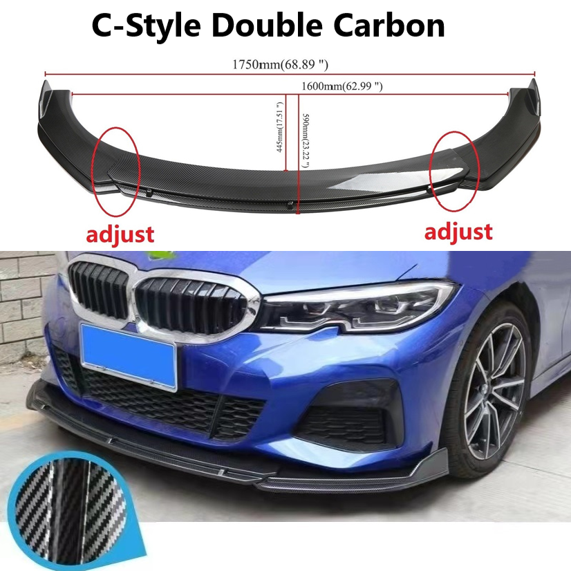 Car LIPS Double Layer Universal FRONT BUMPER DIFFUSER LIP (Fit All Car ...