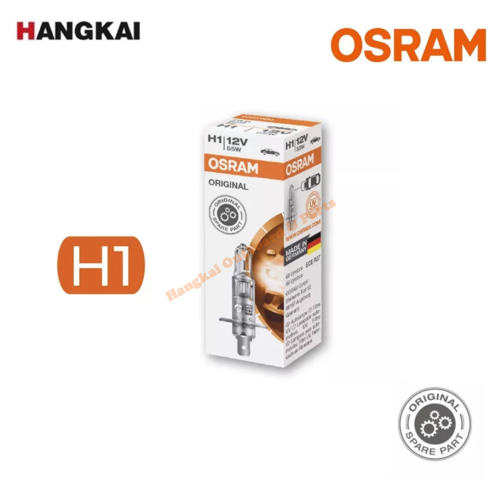 OSRAM 12V Halogen Bulb H1 H3 H4 H7 H8 H9 H11 HB3 HB4 HIR2 T10 T15 T20 7506 7528 | Shopee Philippines