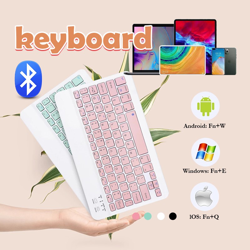 Mini Wireless Bluetooth Quiet Slim Keyboard and Mouse for IOS&Android ...