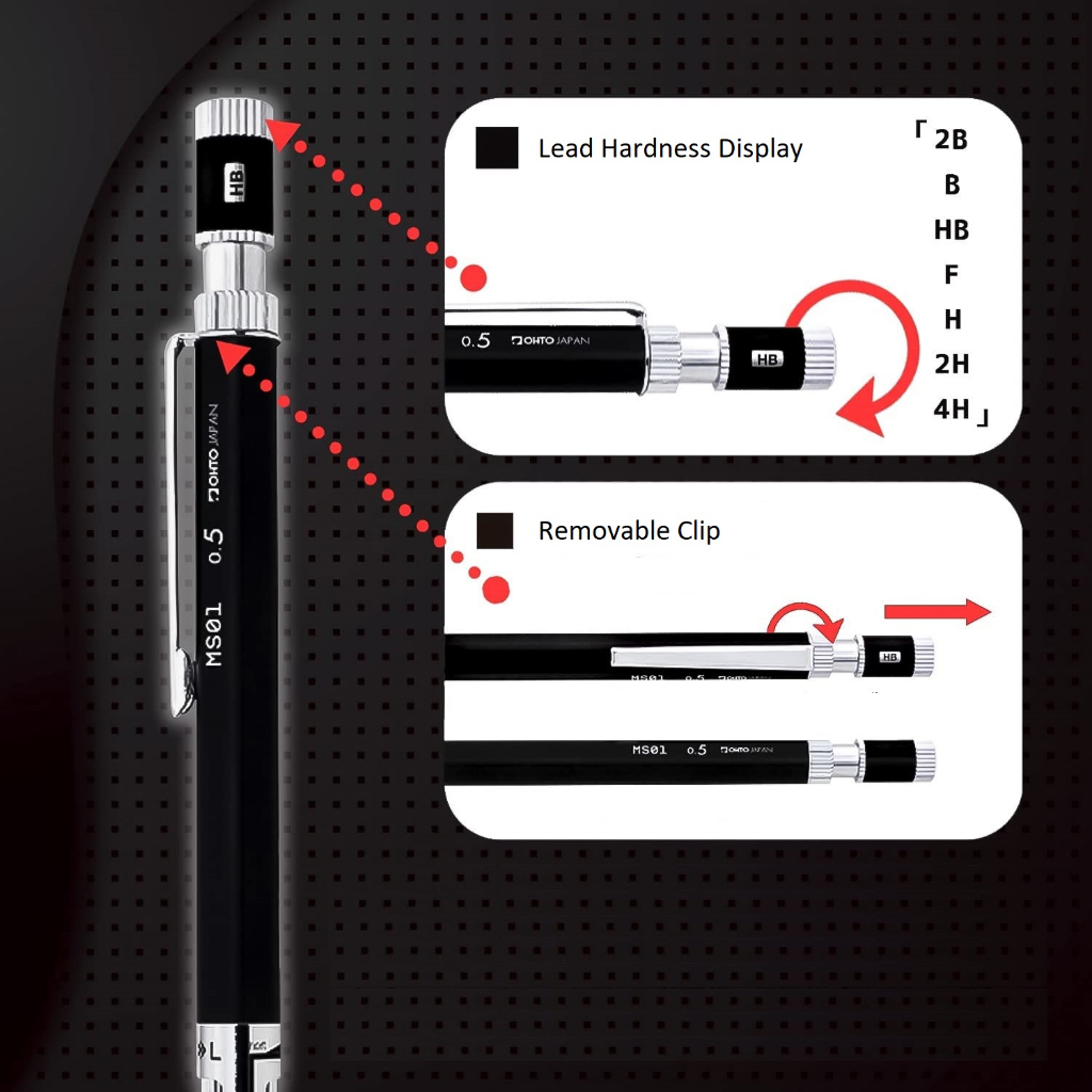 Ohto Conception Mechanical Pencil 0.5 mm MS01 Professional Drafting ...