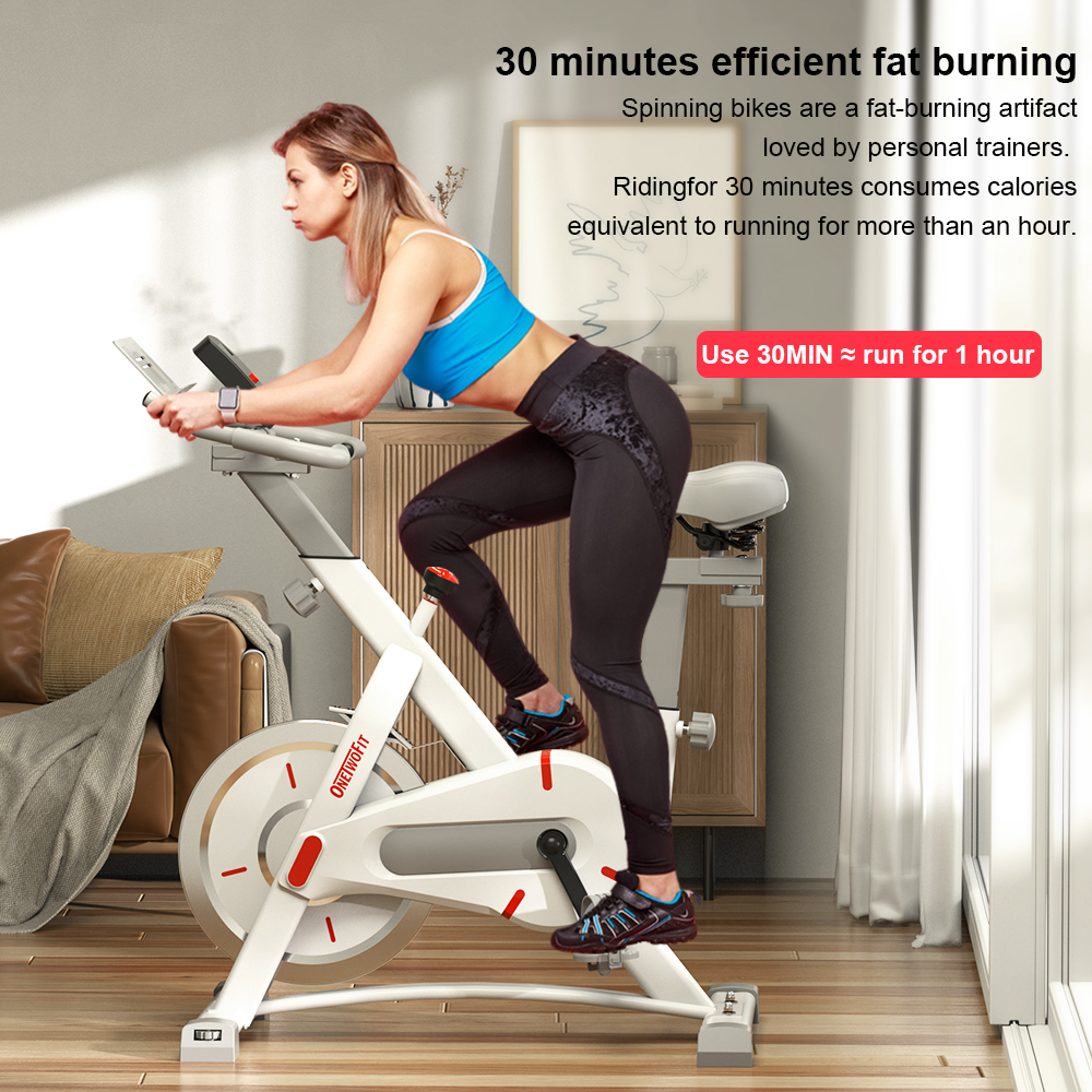 OneTwoFit Spinning Stationary Bike Flying Wheel Exercise Indoor ...