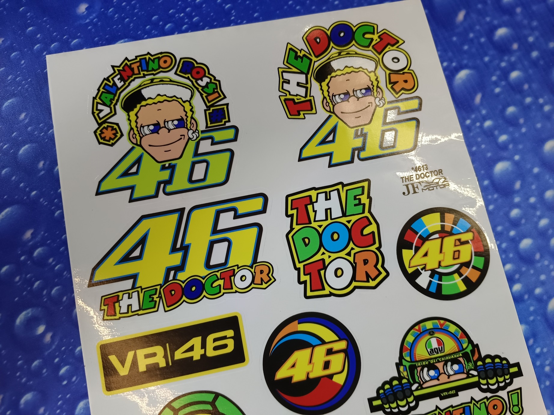Sticker 46 Valentino Rossi The Doctor Universal Sticker Helmet Motor ...