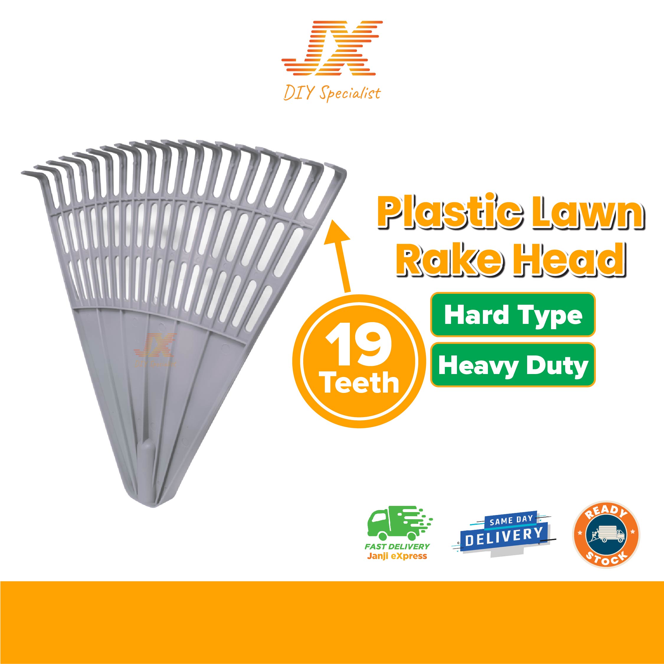 Plastic Rake Head Plastic Crawler Oil Palm Garden Lawn Rake Penyapu ...