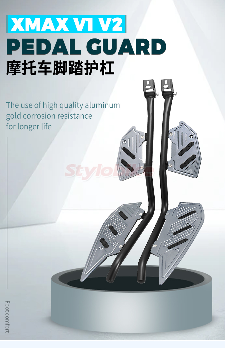 X MAX 250 300 XMAX V1 V2 Footboard Footrest Crash Bar Crash Guard Kaki ...
