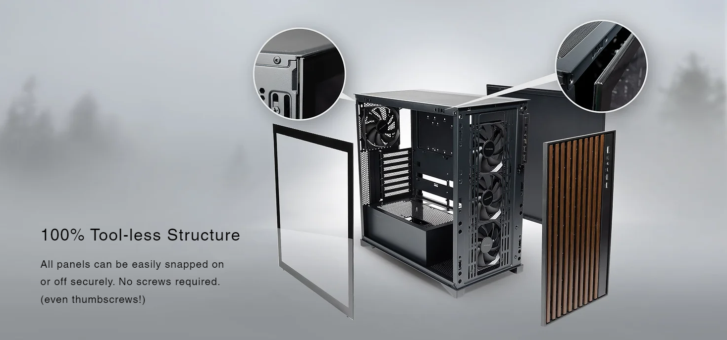TECWARE TIMBER M (M-ATX) / TIMBER (ATX) TG DESKTOP PC CASE - BLACK ...