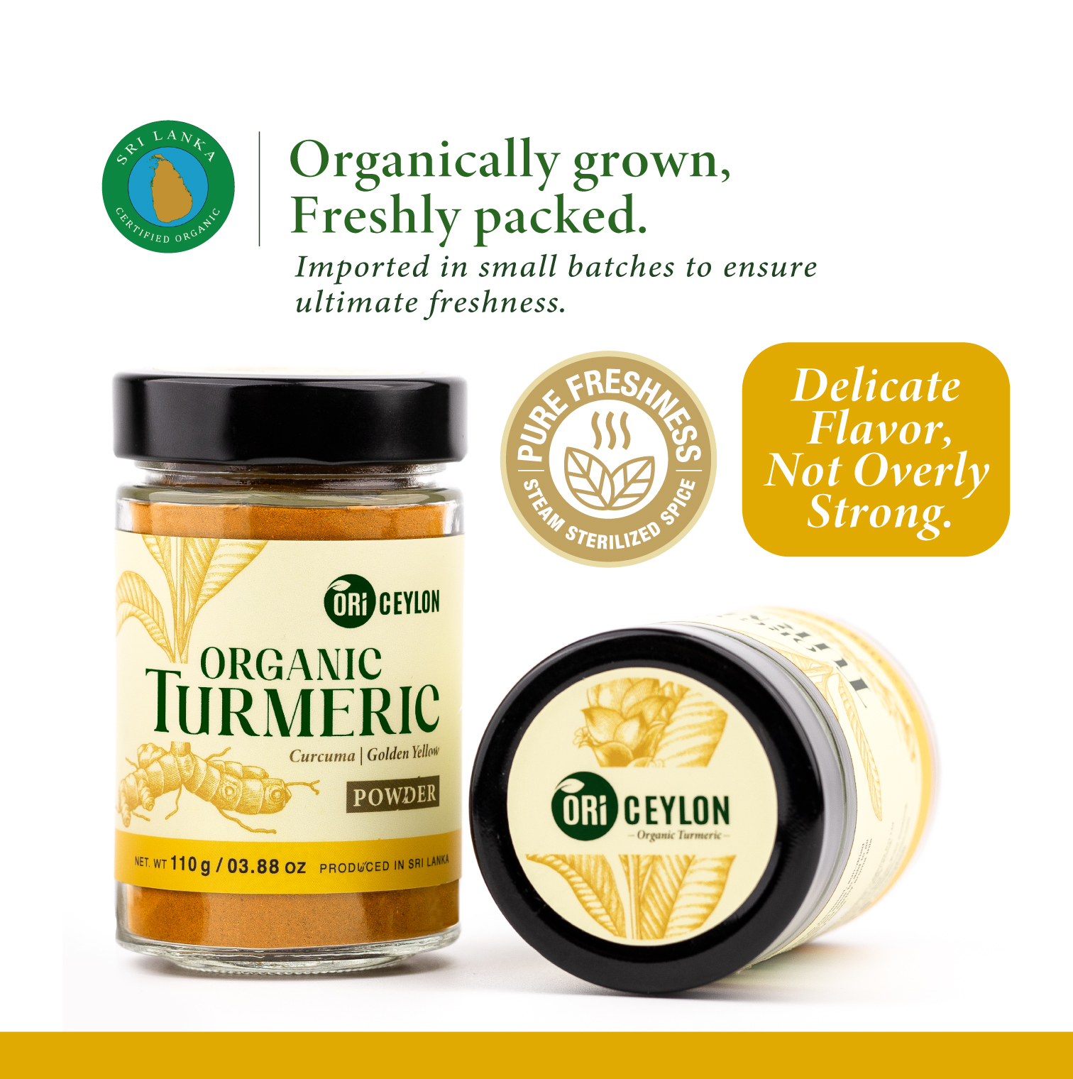 Organic Turmeric Powder Rich in Curcumin - 100% Pure & Raw. Imported ...