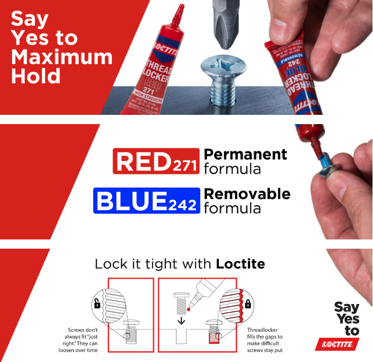 Loctite Threadlocker Blue 242, Vinyl, Fabric and Plastic Repair Epoxy ...
