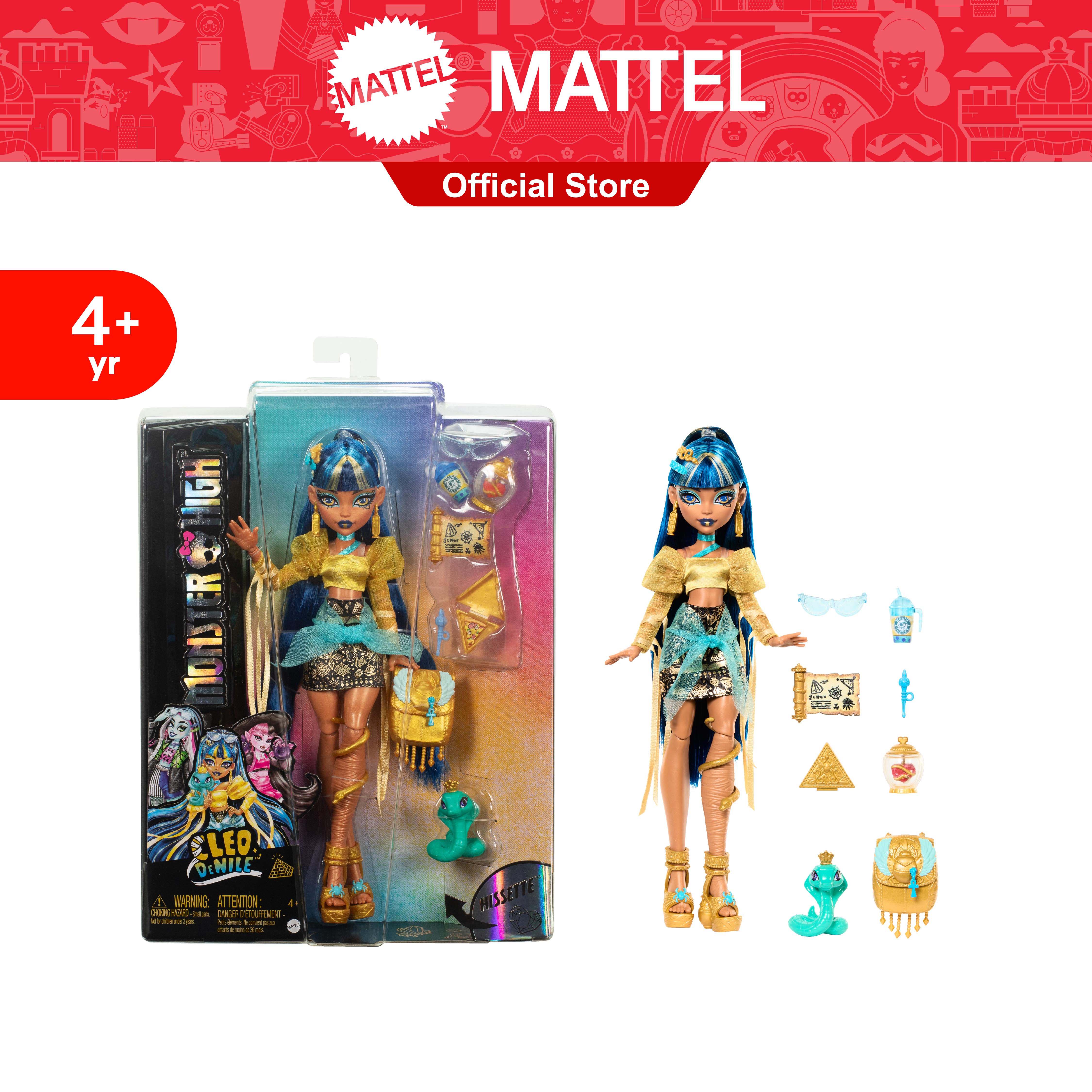 Monster High Cleo De Nile Fashion Doll With Pet Hissette And ...