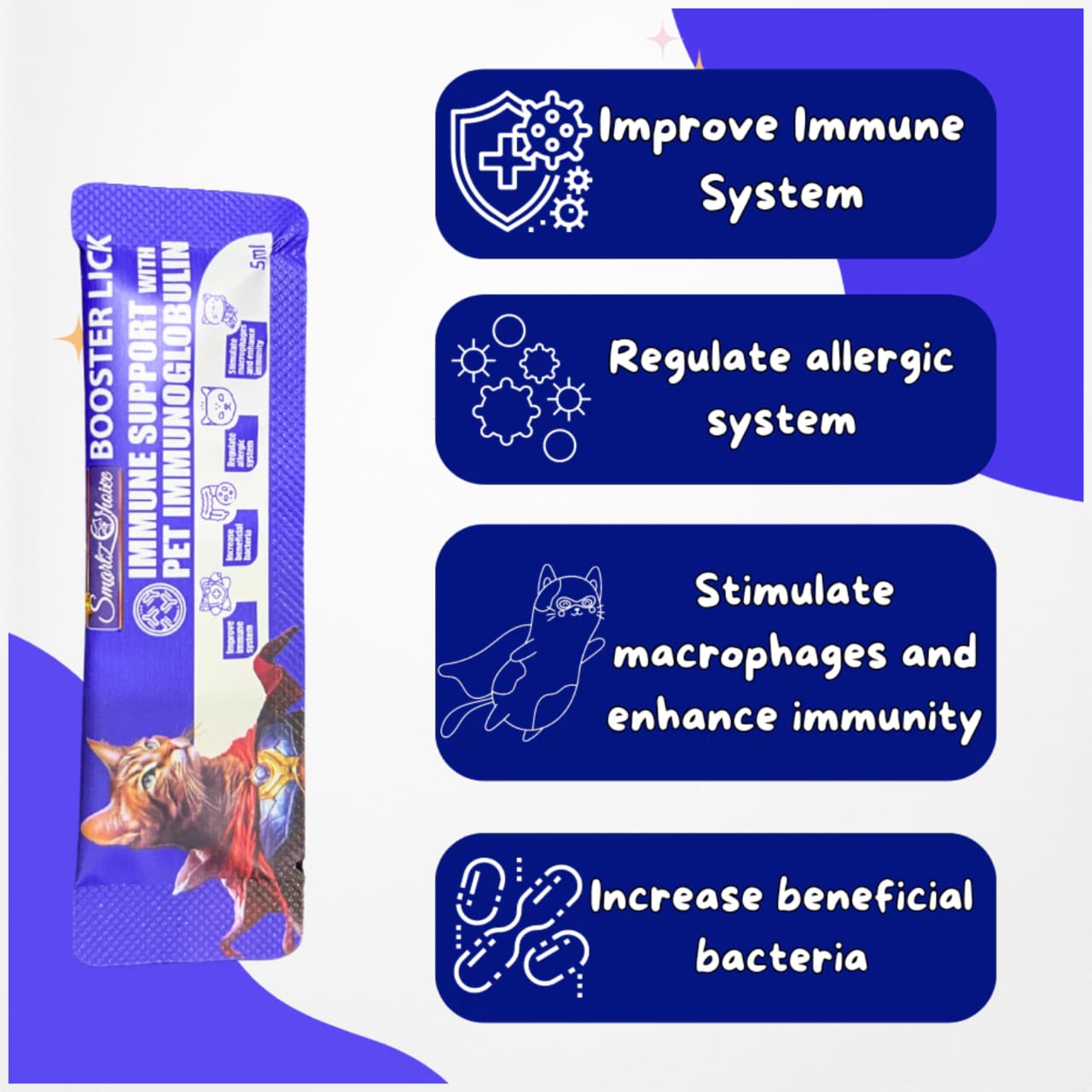 Smart Choice Cat Booster Lick Supplement Stick Vitamin Immune, Appetite ...