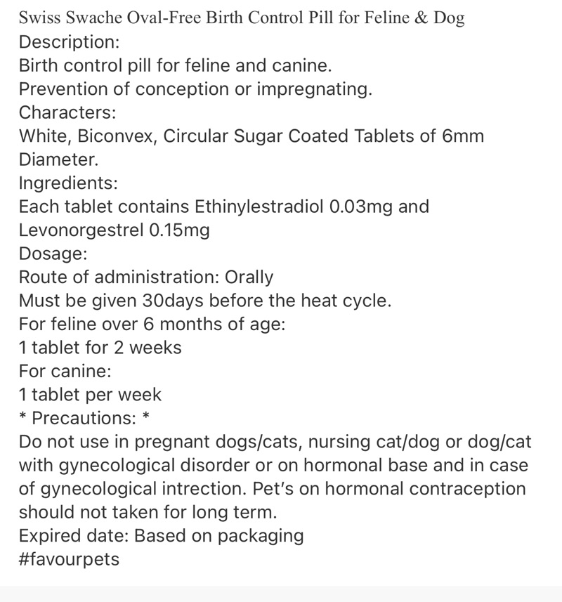 SWACHE OV ️L-FREE BIRTH CONTROL/ PIL PER ️NCANG / 6 TABLETS(PACK) / 12 ...