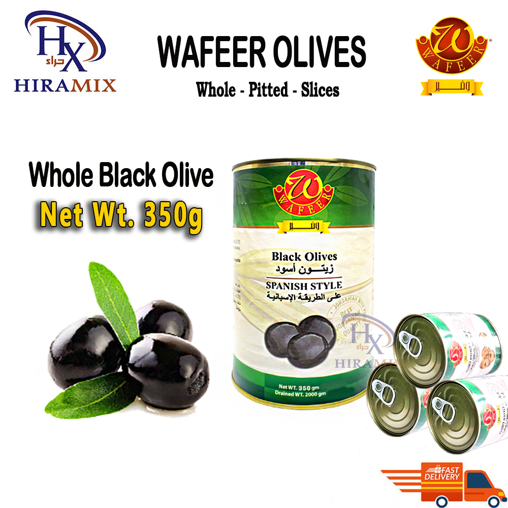 Wafeer Whole Green Olive / Black Olive / Pitted Olives / Buah Zaitun ...