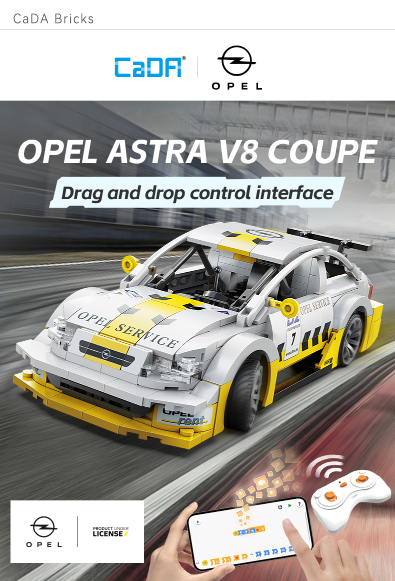 CaDA Opel Astra V8 Coupe Rally Car 1:20 C51081W RC Block Toy Set (330 ...