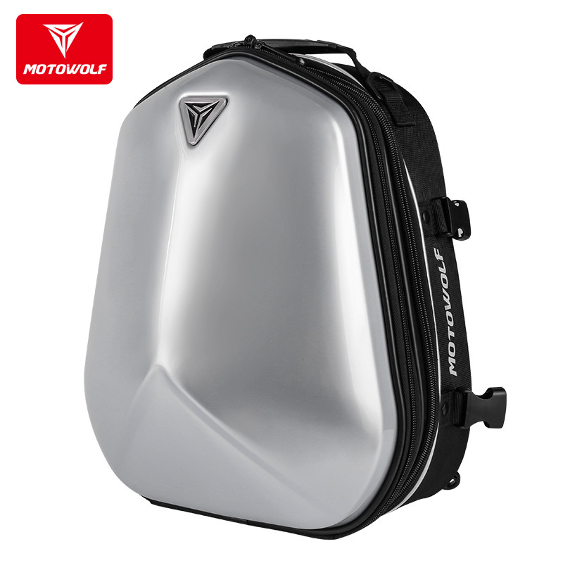 MOTORWOLF MDL 0705 Motorcycle Tail Bag Rear Seat Bag Hard Shell Helmet ...