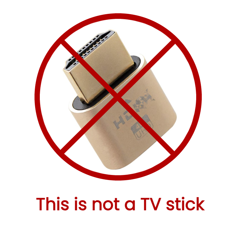 HDTV Dummy Plug Max 4K@60H Resolution Virtual Monitor Display Emulator ...