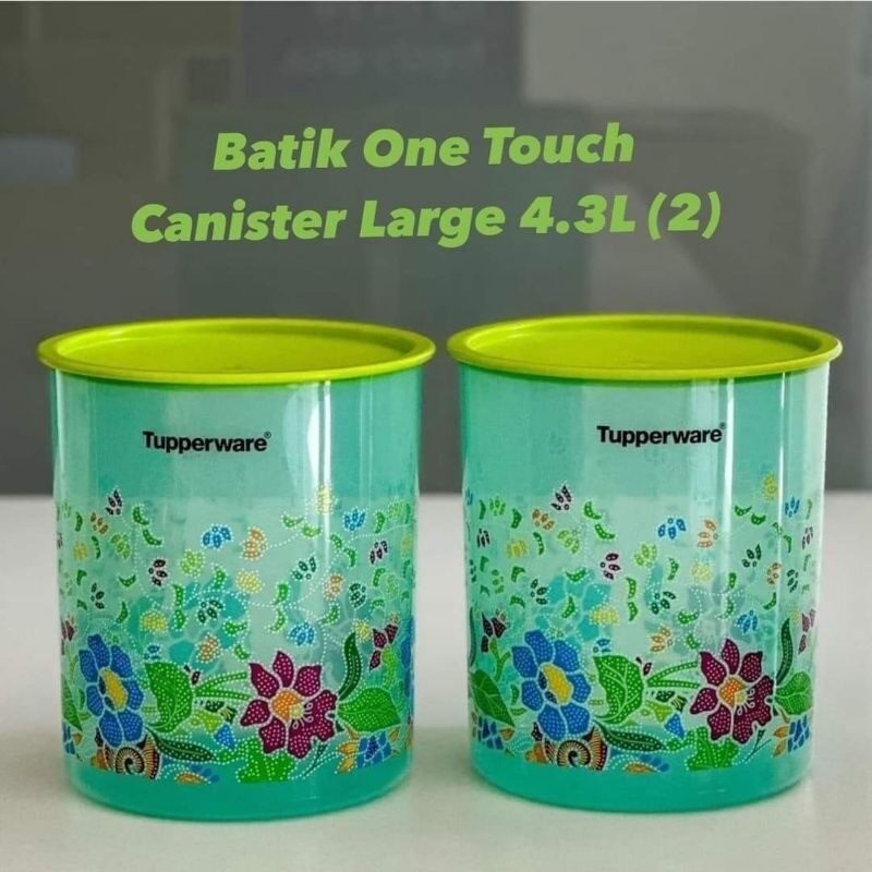 TUPPERWARE Batik One Touch Topper Canister 600ml/ 2L / 4.3L HELLO KITTY ONE TOUCH Airtight ...