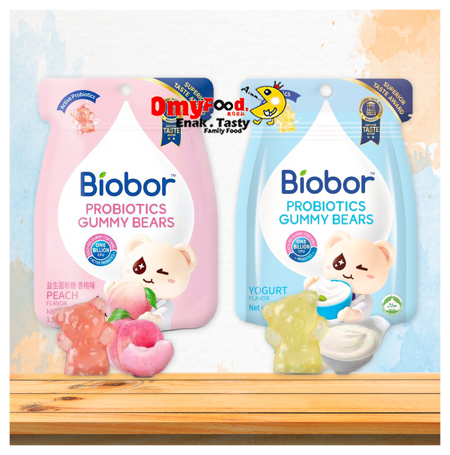 45g Biobor Probiotics Gummy Bears [Yogurt / Peach][OmyFood] | Shopee ...