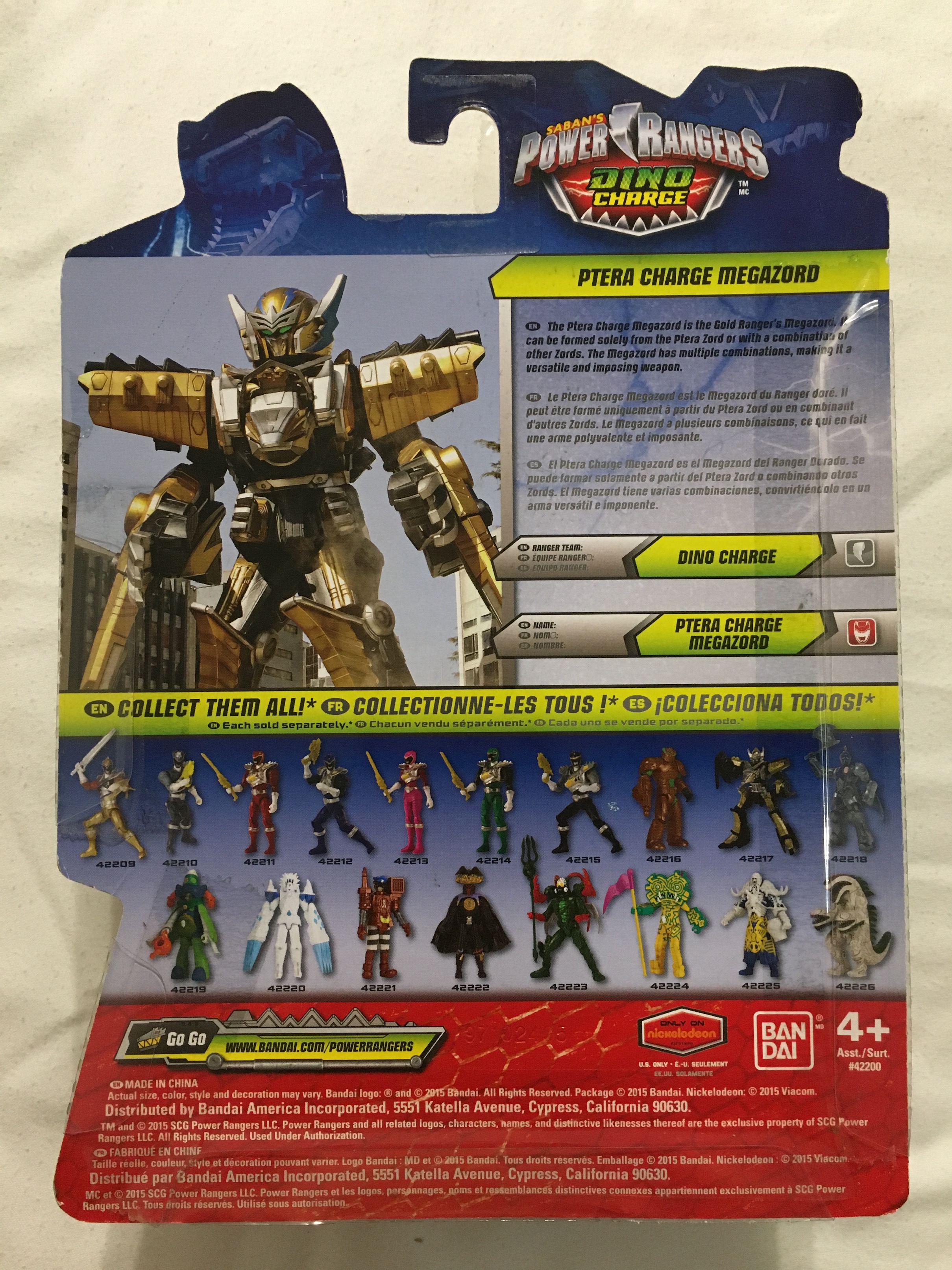 POWER RANGERS DINO CHARGE DINO CHARGER 5 INCH FIGURES (SET OF 8) BANDAI ...
