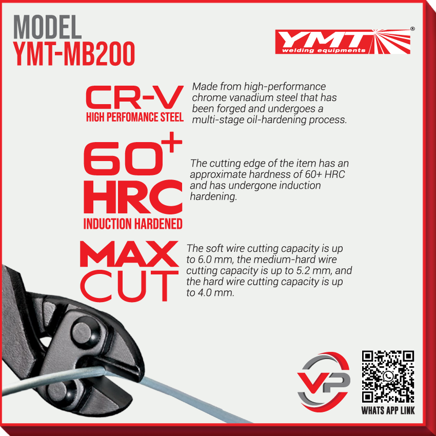 YMT MINI BOLT CUTTER 8"/200 MM YMT-MB200 POTONG DAWAI SCAFFOLDING ...