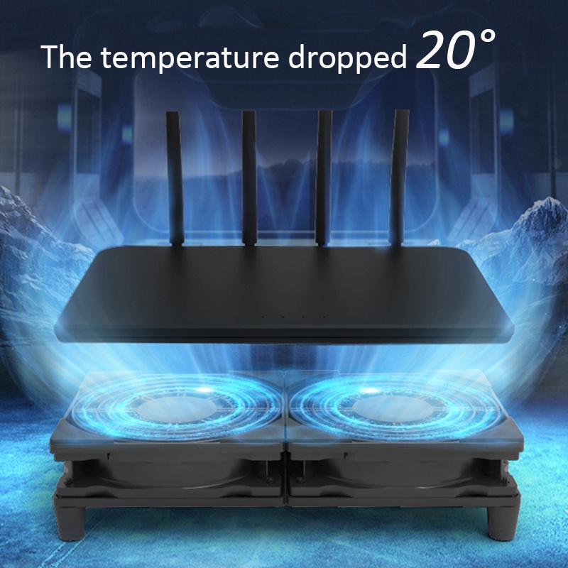 1800RPM Router Modem Fan Silent Cooling External Fan Cooler Stand TV ...