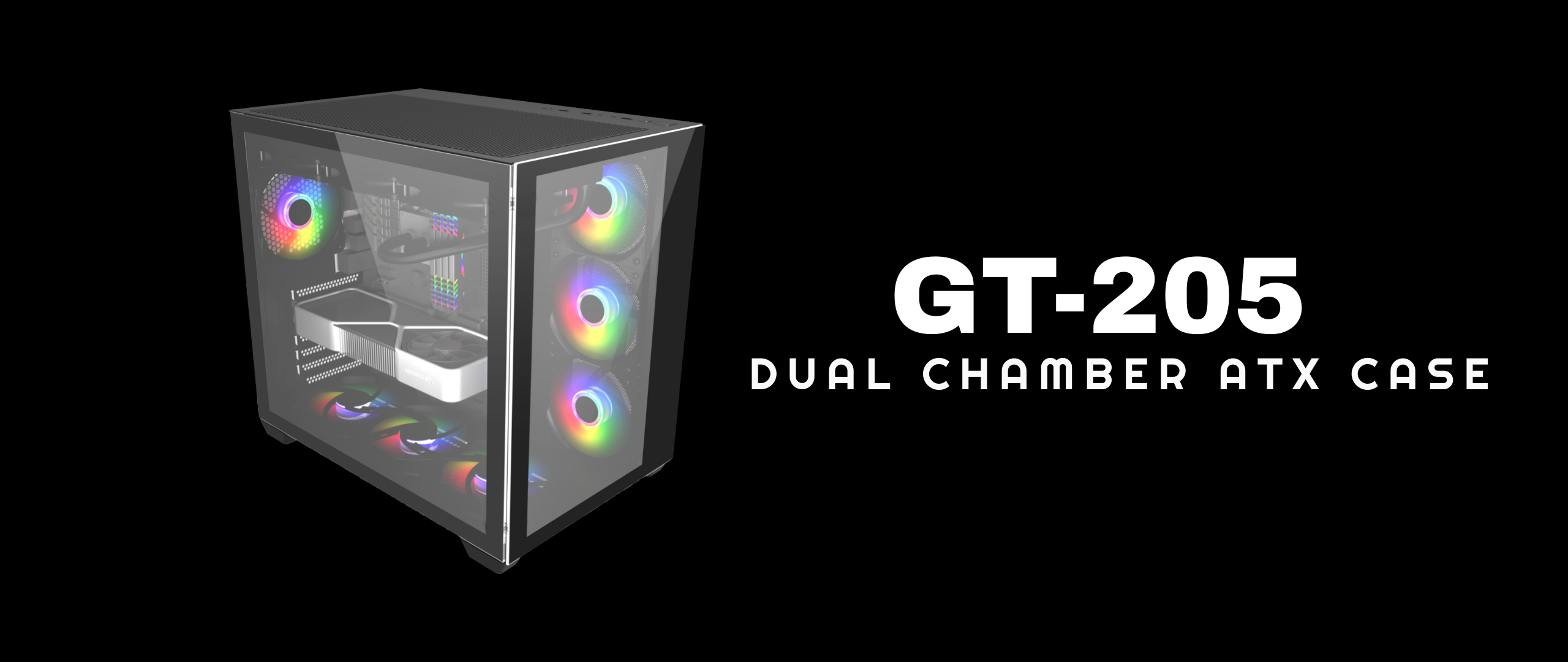 Invasion GT-200 / GT-205 Series ATX Mid-Tower Gaming Case with ARGB Fan ...
