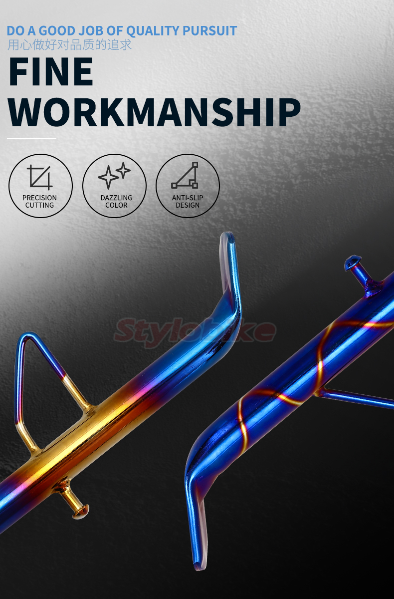 25CM Side Stand Tongkat Single Stand Kickstand Tongkat Titanium Modify ...