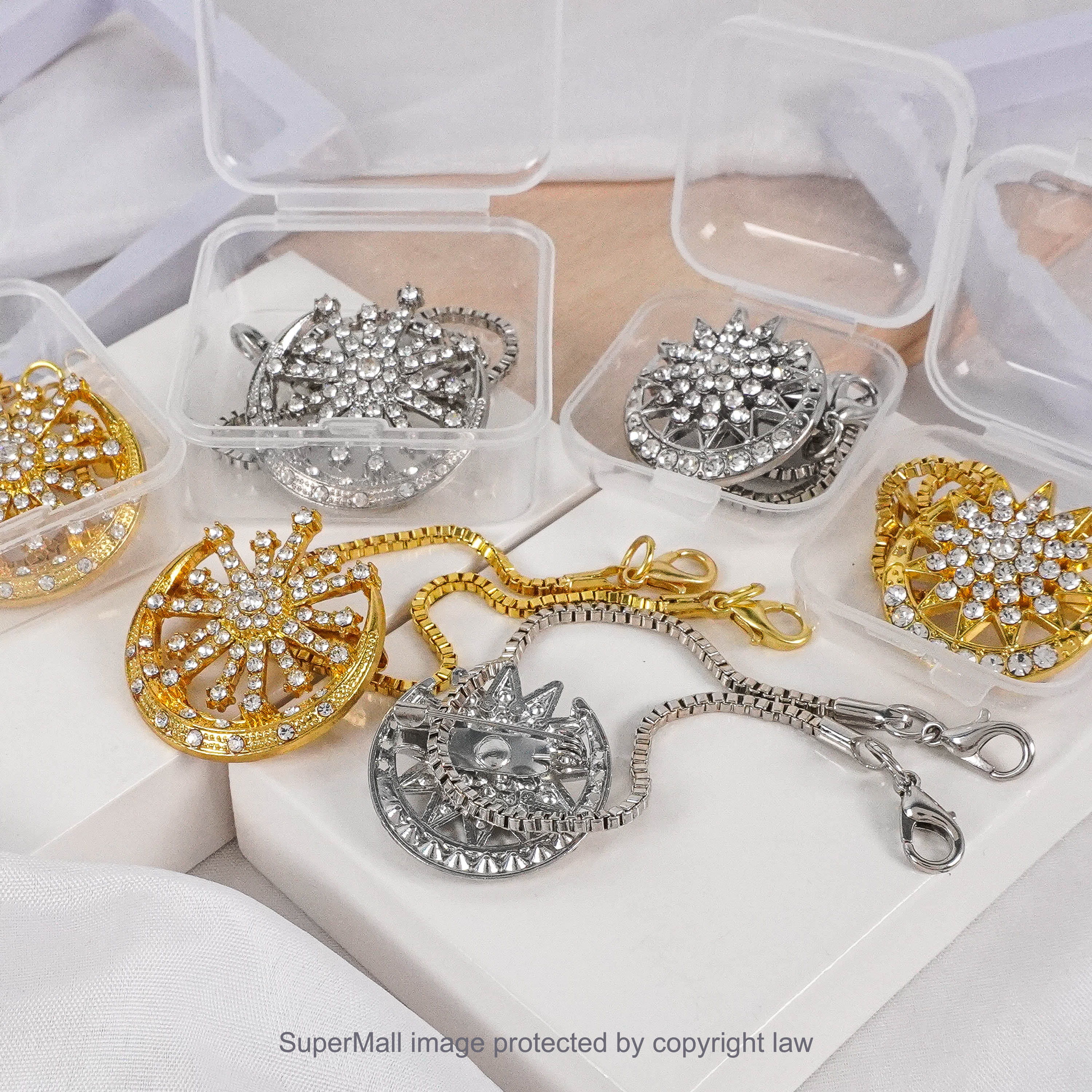 Pin Butang Baju Melayu Berantai Bulan Bintang Men Cloths Button Butang ...