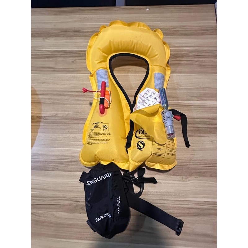 SEAGUARD Auto / Manual Inflatable Vest Belt Waist Life Jacket Orca 110N ...