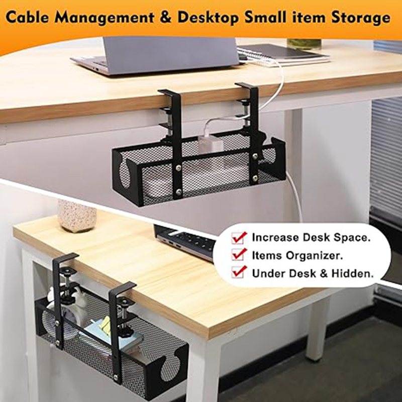 Under Desk Organizer Office Table Storage Office Organizer Shelf Desk ...