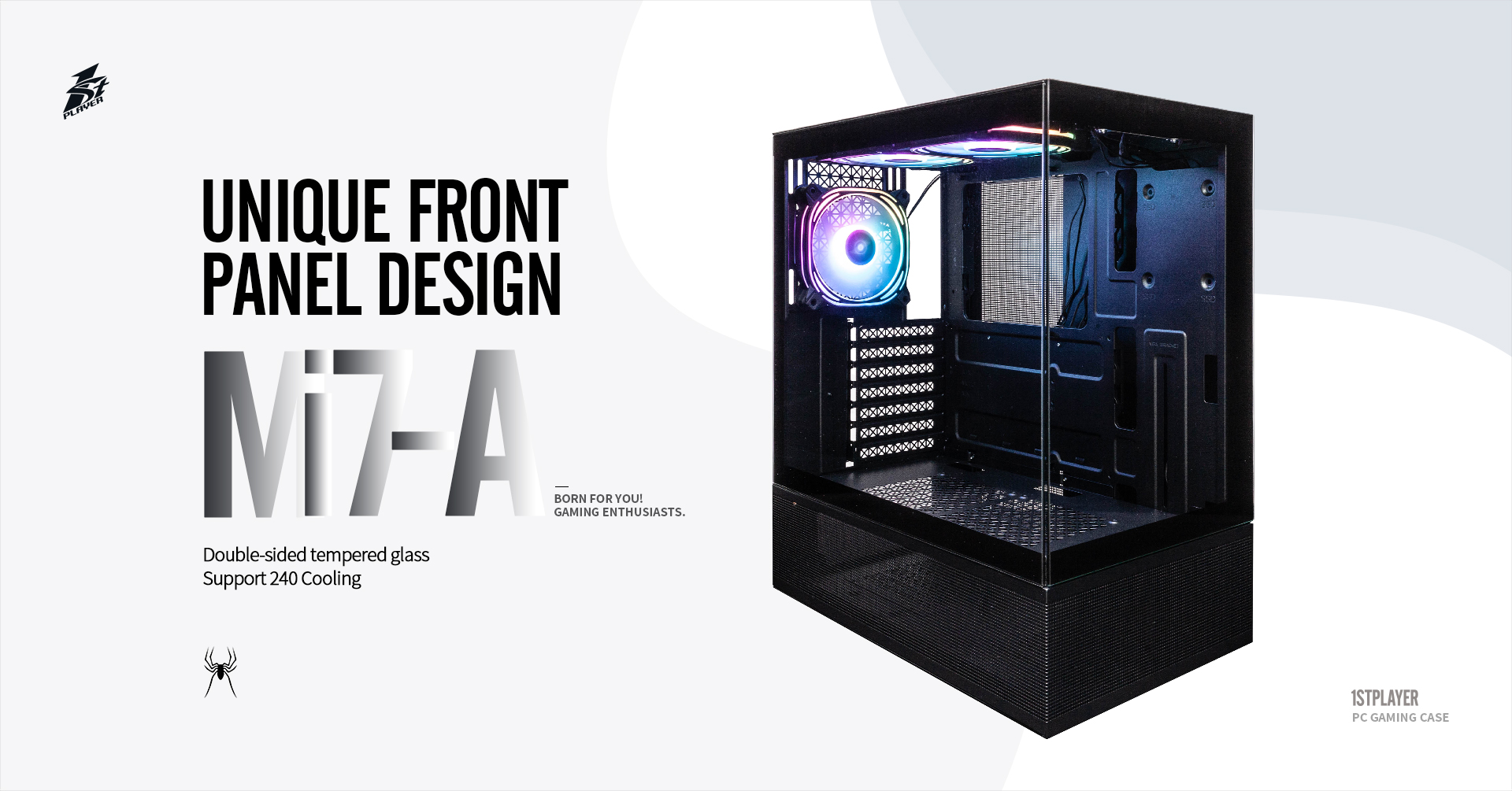 1st Player MIKU Mi7-A BLACK Standard ATX Side Tempered Glass Gaming PC ...