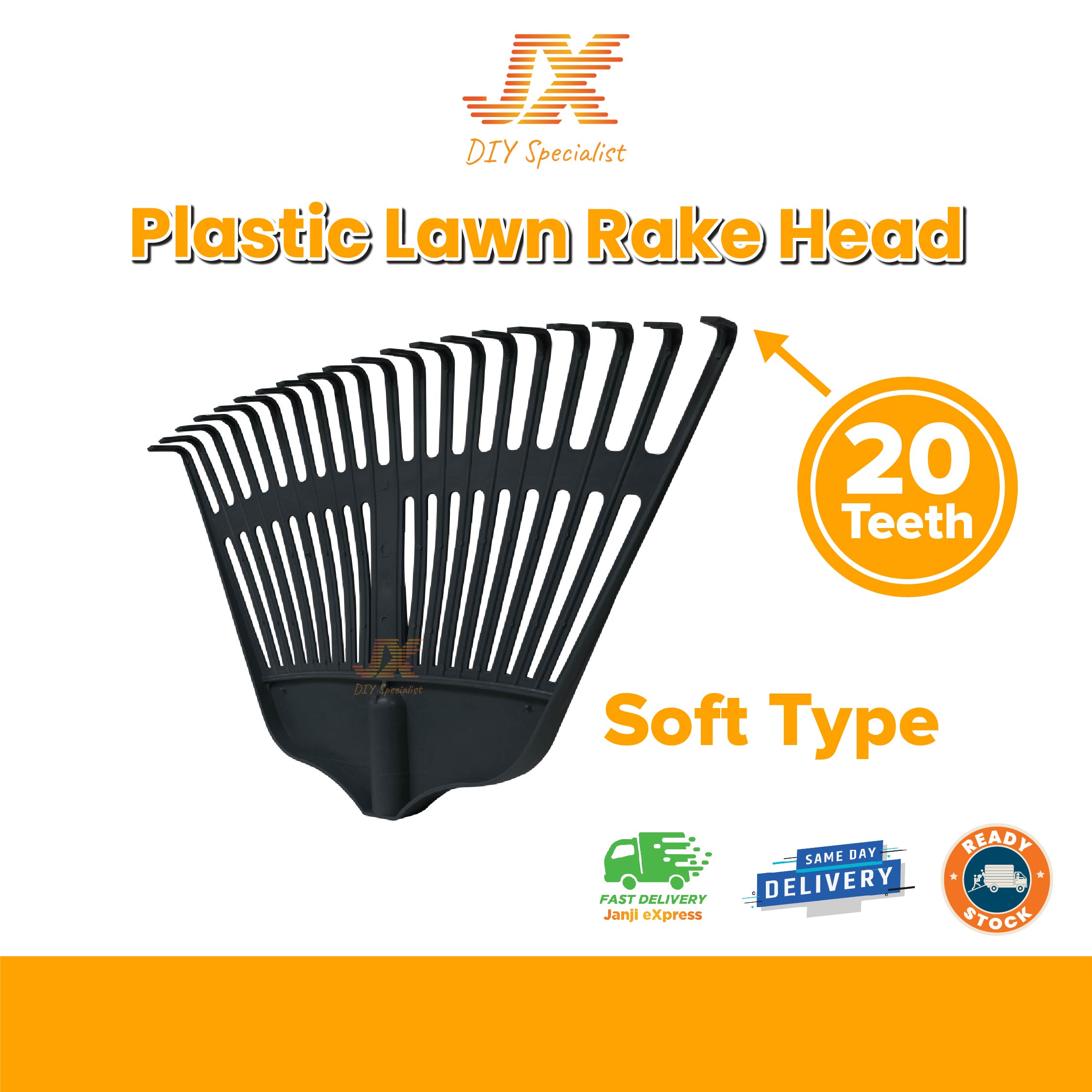 Plastic Rake Head Plastic Crawler Oil Palm Garden Lawn Rake Penyapu ...