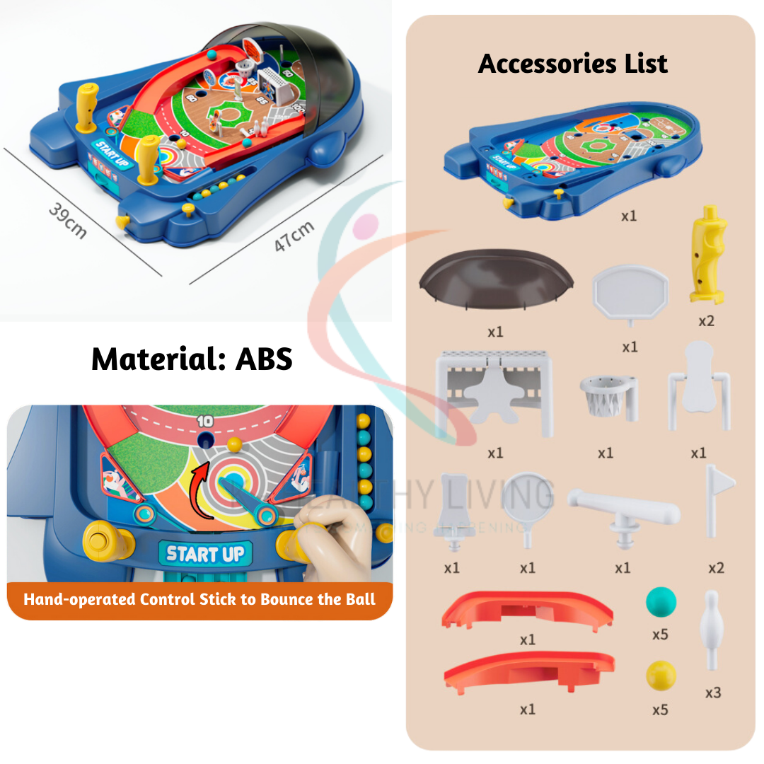 Children's Brain Puzzle Toy Shooting Pinball Machine Gaming Table ...