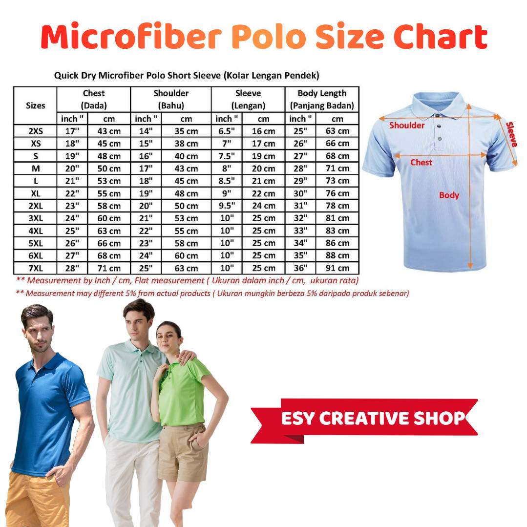 RIGHTWAY Big Size (4XL-7XL) Jersi Kolar Plus Size Microfiber Polo Baju ...