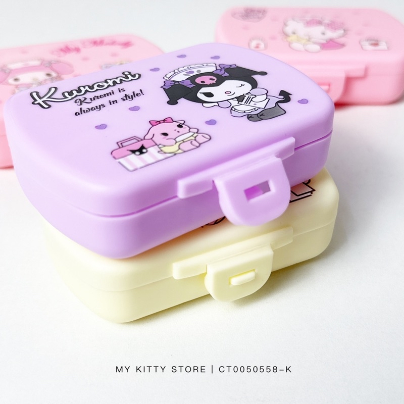 Hello Kitty My Melody Portable Medicine Box Kuromi Cinnamoroll Pochacco ...