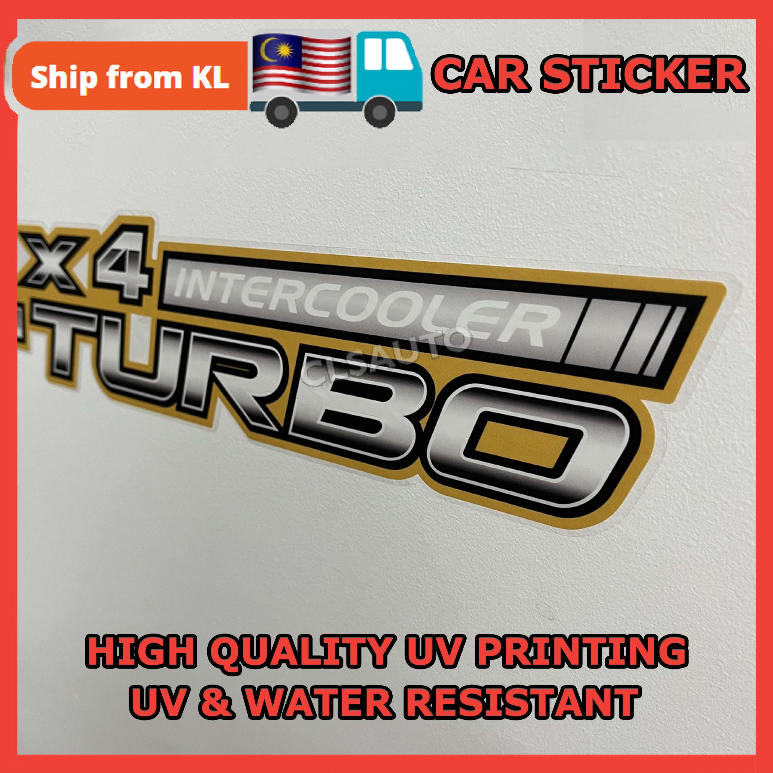 Sticker 4x4 Intercooler Turbo (1 Pcs) Offroad Pickup Truck Ranger Hilux ...